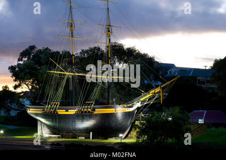 Replica of the brig "Amity", which brought the first Europeans to ...