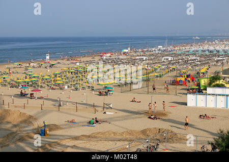Italy, Emilia-Romagna, Adriatic, Cattolica, beach, tourists Stock Photo ...