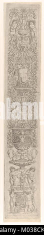 A decorative candelabra featuring a grotesque design with a female ...