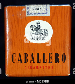 The Caballero cigarettes pack is a historical packaging example from ...