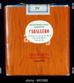 The Caballero cigarettes pack is a historical packaging example from ...