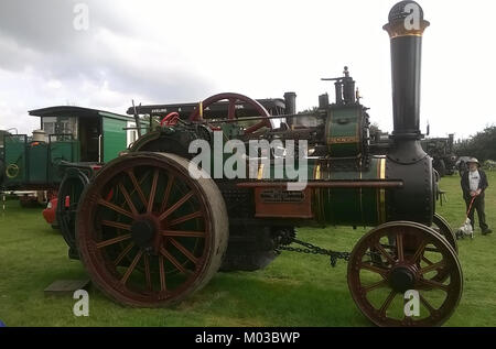 The Burrell Traction Engine, a steam-powered machine, is photographed ...
