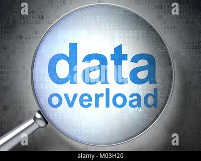 Information concept: Data Overload with optical glass Stock Photo - Alamy