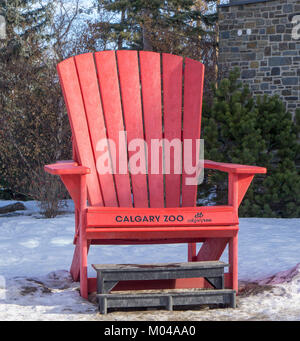 Big red chair Calgary Zoo Alberta Canada Stock Photo - Alamy