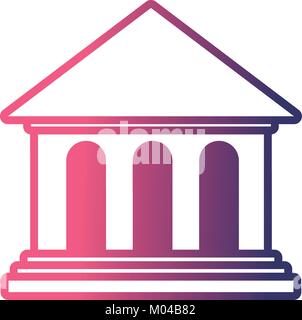 Bank, court, museum gradient line vector icon, simple illustration on a ...