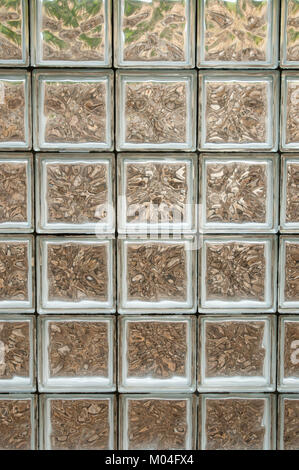 Window made of square transparent glass inserts, close-up background ...