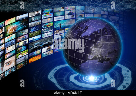 worldwide internet streaming service concept. elements of this image ...
