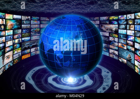 worldwide internet streaming service concept. elements of this image ...