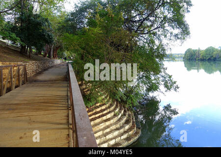 The Butler Trail in Austin, Texas, is a scenic walking and biking path ...