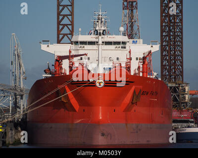 The ship 'Bow Faith' (IMO 9114232), a tanker, is pictured in the Port ...