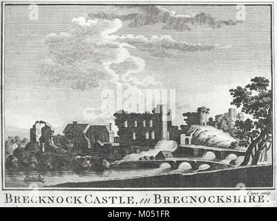 Brecknock Castle, in Brecknockshire Stock Photo - Alamy
