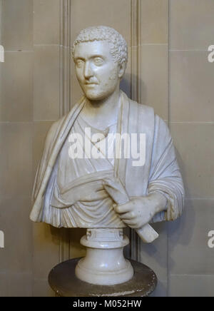 This bust located at Chatsworth House in Derbyshire, England ...