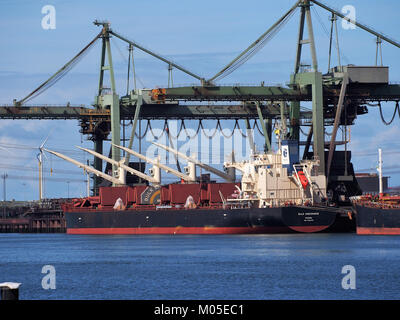 The Bulk Endurance, a bulk carrier built in 2017, is shown in the Port ...