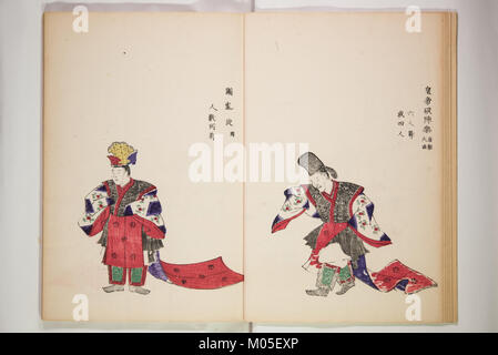 Bugaku-ru is a traditional Japanese court dance, depicted in ...