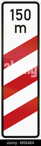 German level crossing distance marker for the right side of the road ...