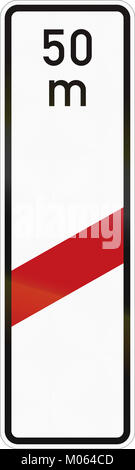 German level crossing distance marker for the right side of the road ...