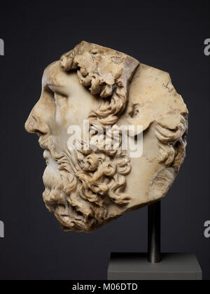 This ancient Roman bust represents Lucius Verus, the Roman Emperor, and ...