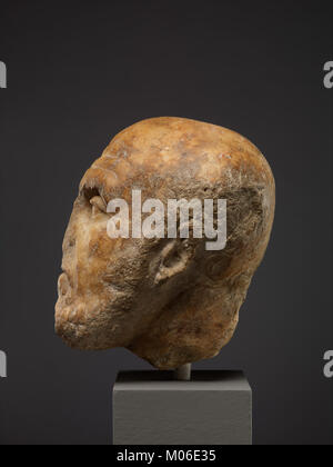 Marble portrait head of the philosopher Chrysippos. Culture: Roman ...