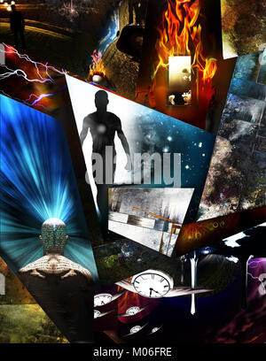 Multi Layered abstract composition. 3D rendering Stock Photo - Alamy