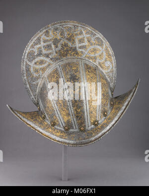 This Morion, a type of helmet worn by soldiers in the 16th century, is ...