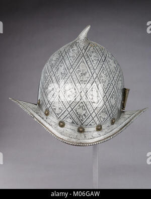 The morion is a 16th-century European military helmet featuring a high ...