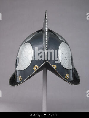 A morion helmet, part of the MET collection, characterized by its ...