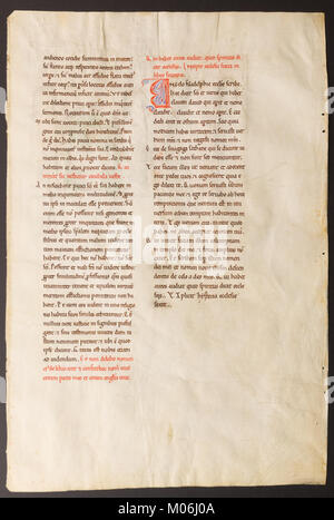 This leaf from a Beatus manuscript depicts a vivid scene from the ...
