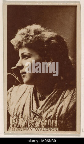 The portrait of May Waldron from the Actresses series by Kinney ...