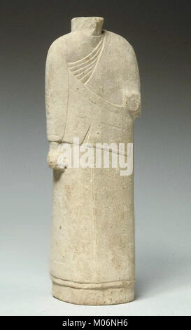 This incomplete figure in draped costume illustrates classical ...