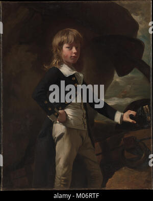 The portrait depicts Midshipman Augustus Brine in naval uniform ...