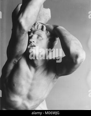 This sculpture depicts Marsyas, the figure from Greek mythology who ...