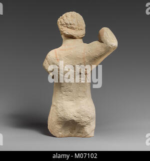 Limestone statuette of Herakles brandishing a club early 5th century B ...