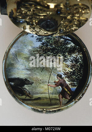 This artwork depicts the Hunt of the Caledonian Boar, illustrating a ...