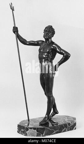 This artwork represents Neptune, the Roman god of the sea, depicted ...