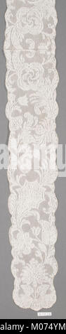 This lappet, a decorative textile piece, showcases fine embroidery and ...