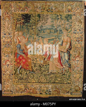 This artwork depicts Jacob burying idols under an oak tree, a scene ...