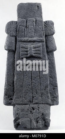 This sculpture represents Chicomecoatl, the Aztec goddess of maize. The ...
