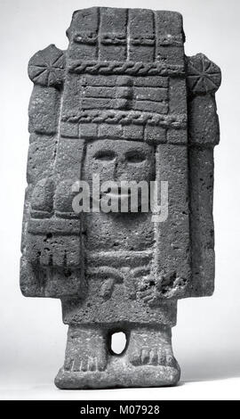 This sculpture represents Chicomecoatl, the Aztec goddess of maize. The ...