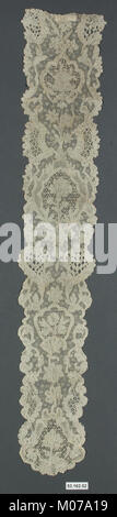 This lappet, a decorative fabric element, was used in historical ...