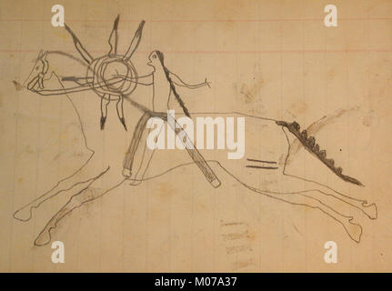 This ledger drawing, part of the MET collection, showcases detailed ...