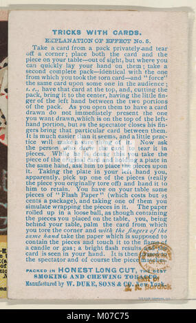 This card from the 'Tricks with Cards' series features a colorful and ...