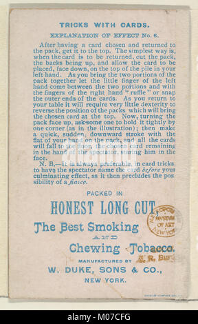 This card from the 'Tricks with Cards' series features a colorful and ...