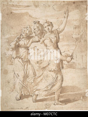 This painting depicts Judith holding the severed head of Holofernes, a ...