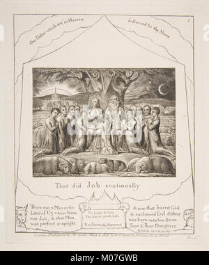 This illustration from the Book of Job depicts Job and his wife ...