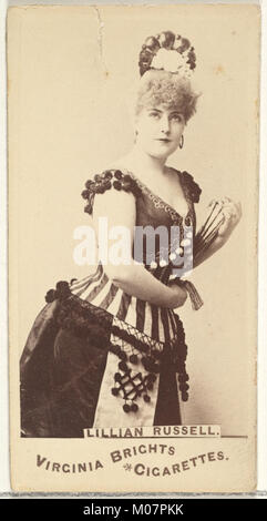 The card depicts Lillian Russell from the Actors and Actresses series ...