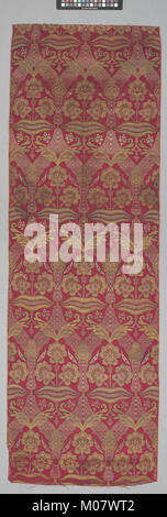 Loom-width textile combining floral and tiger-stripe patterns ...