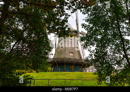 Ancient wooden windmill in Germany Stock Photo - Alamy