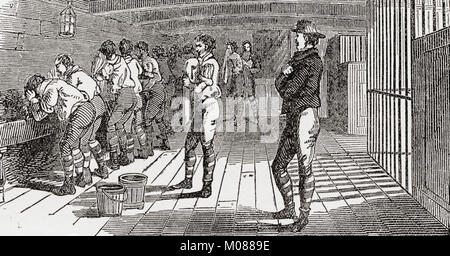 The HMS York, a British prison hulk used to house the Tolpuddle Martyrs ...