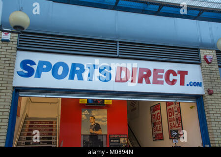 Sports Direct store shop sign logo name building shop front entrance ...