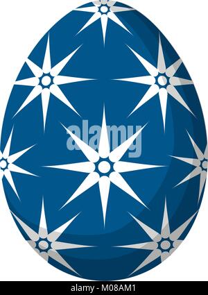 Easter Egg. Single flat icon on the button. Vector illustration Stock ...